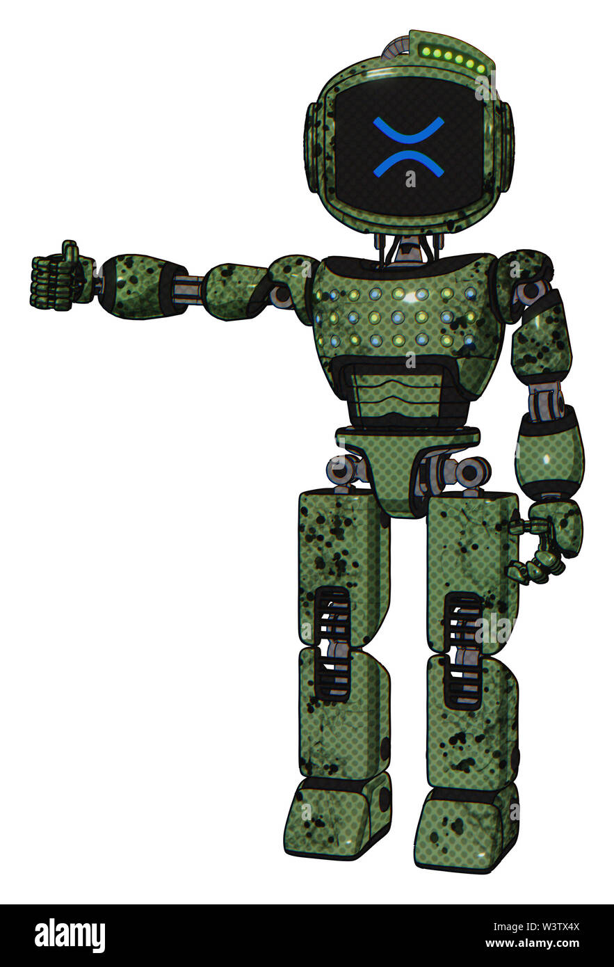 Automaton containing elements: digital display head, wince symbol ...