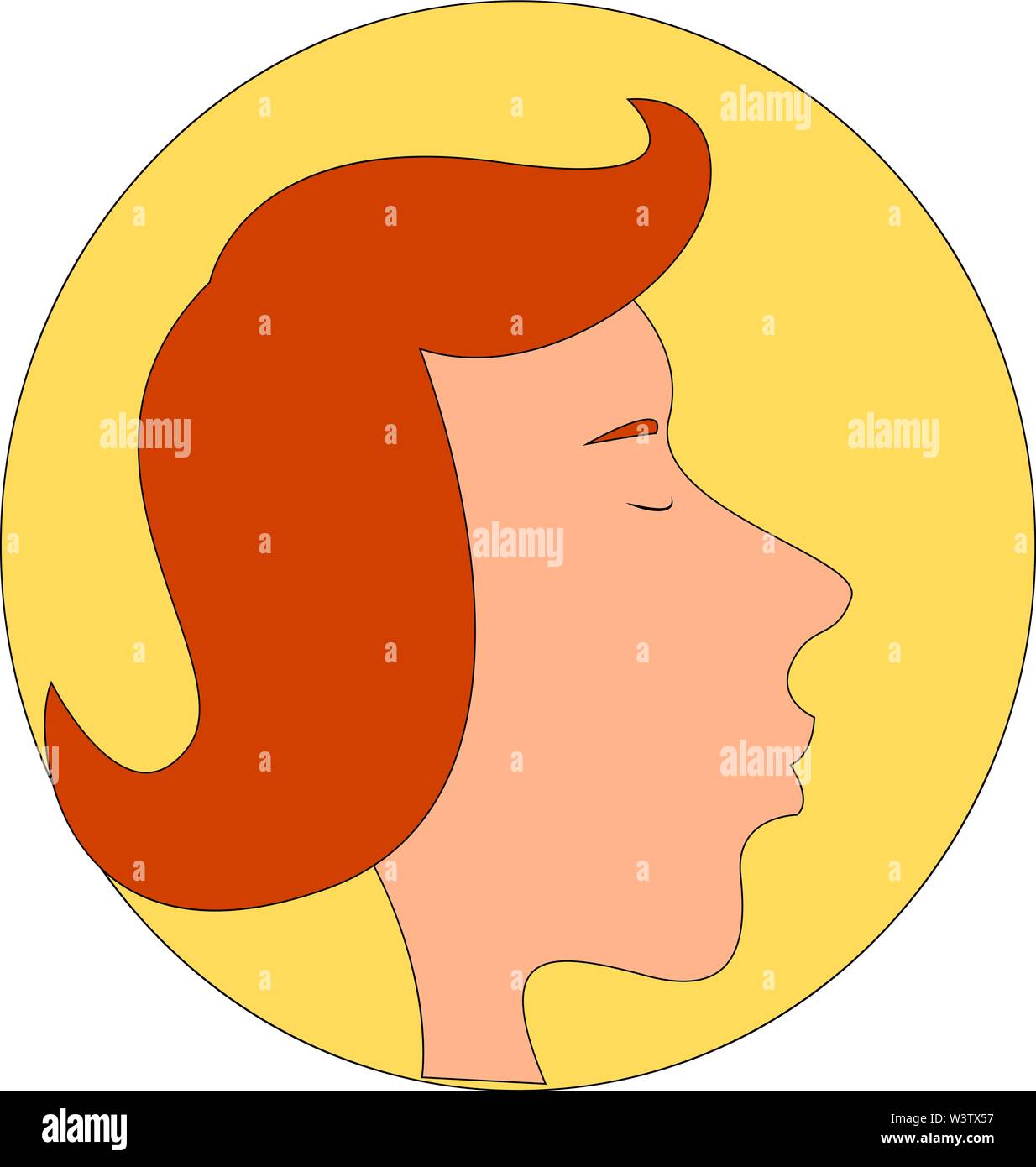 Ginger hair boy portrait Stock Vector Images - Alamy