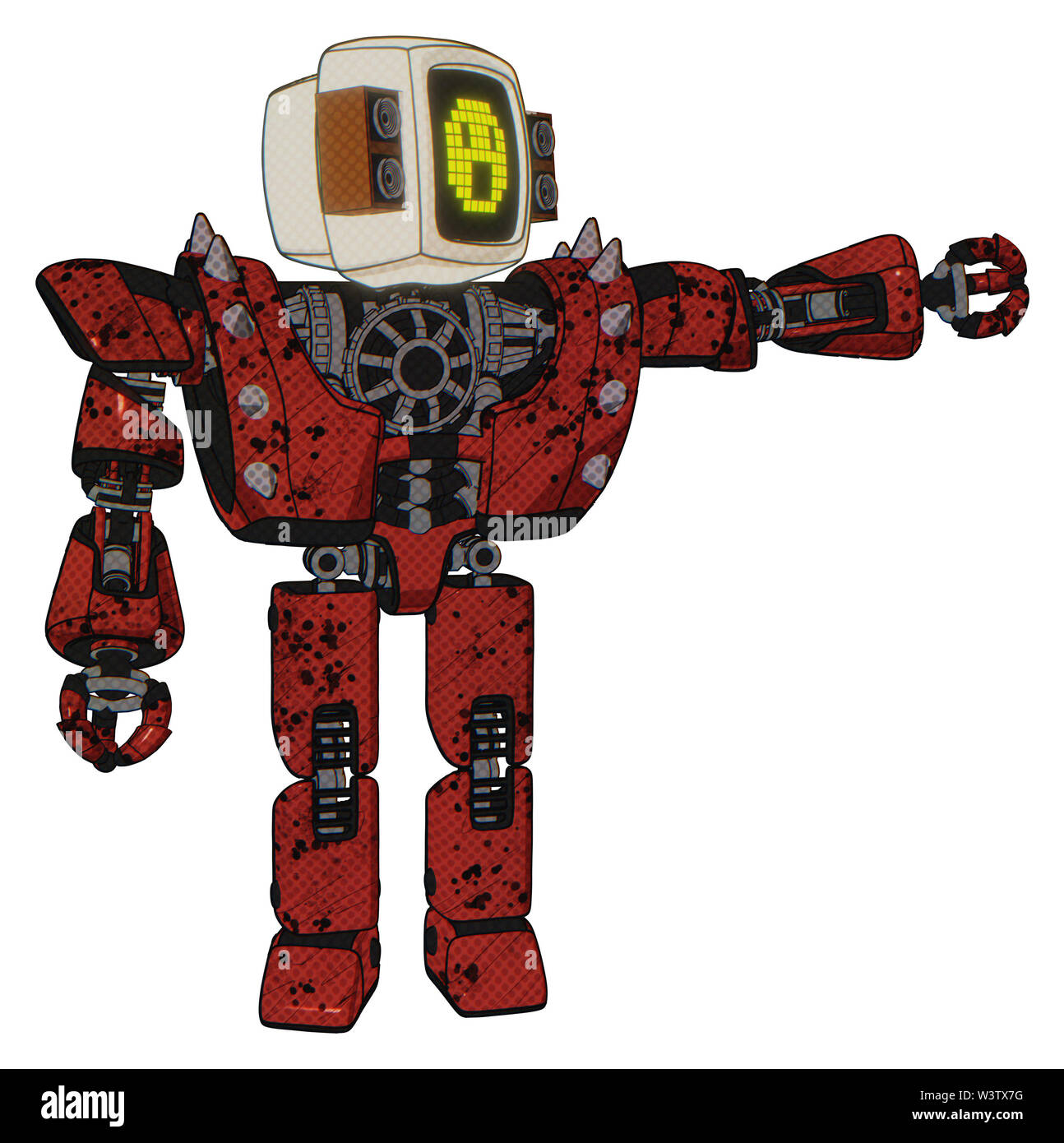 Bot containing elements: old computer monitor, yellow pixel face ...