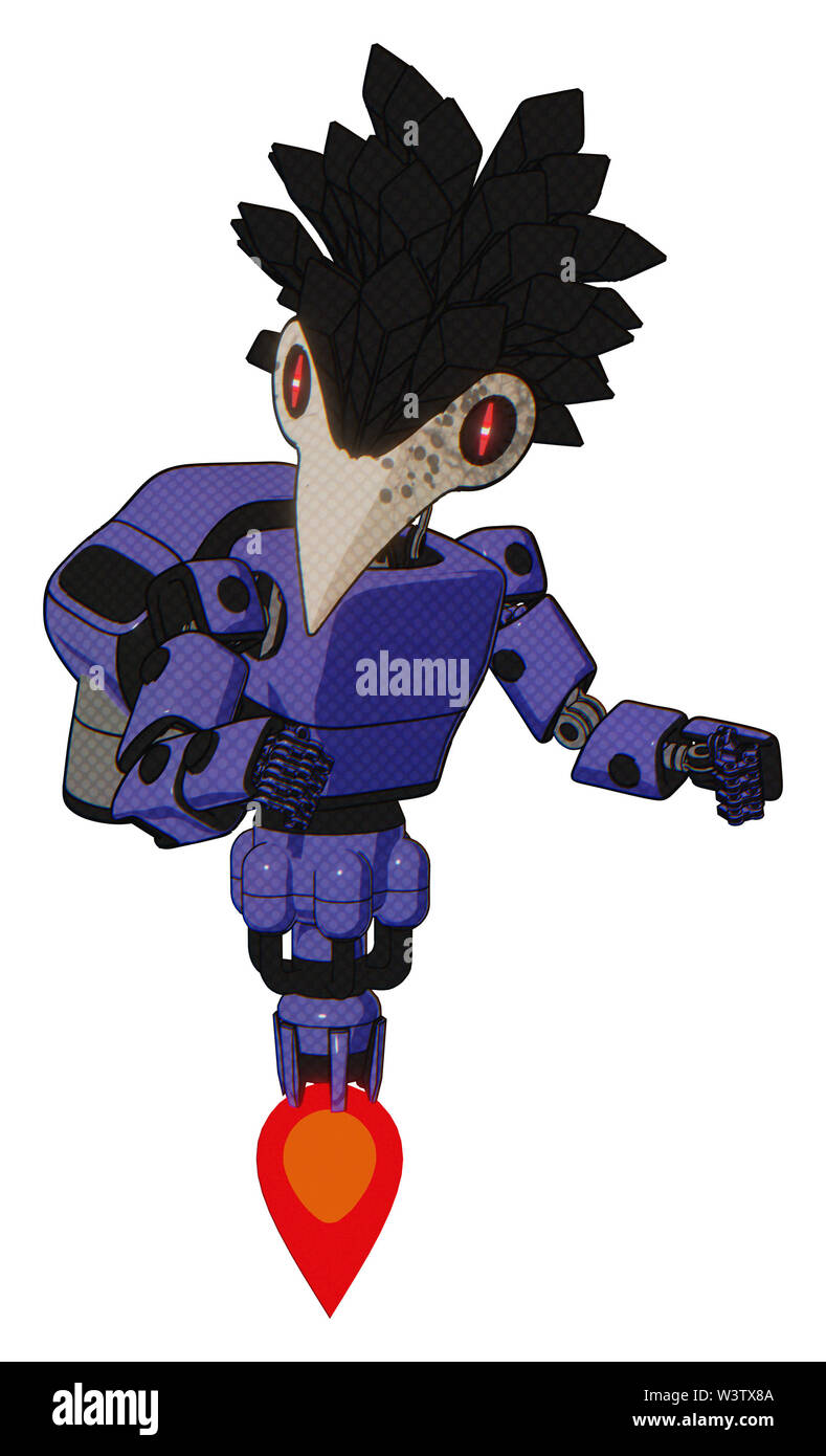 Automaton containing elements: bird skull head, red line eyes, crow ...