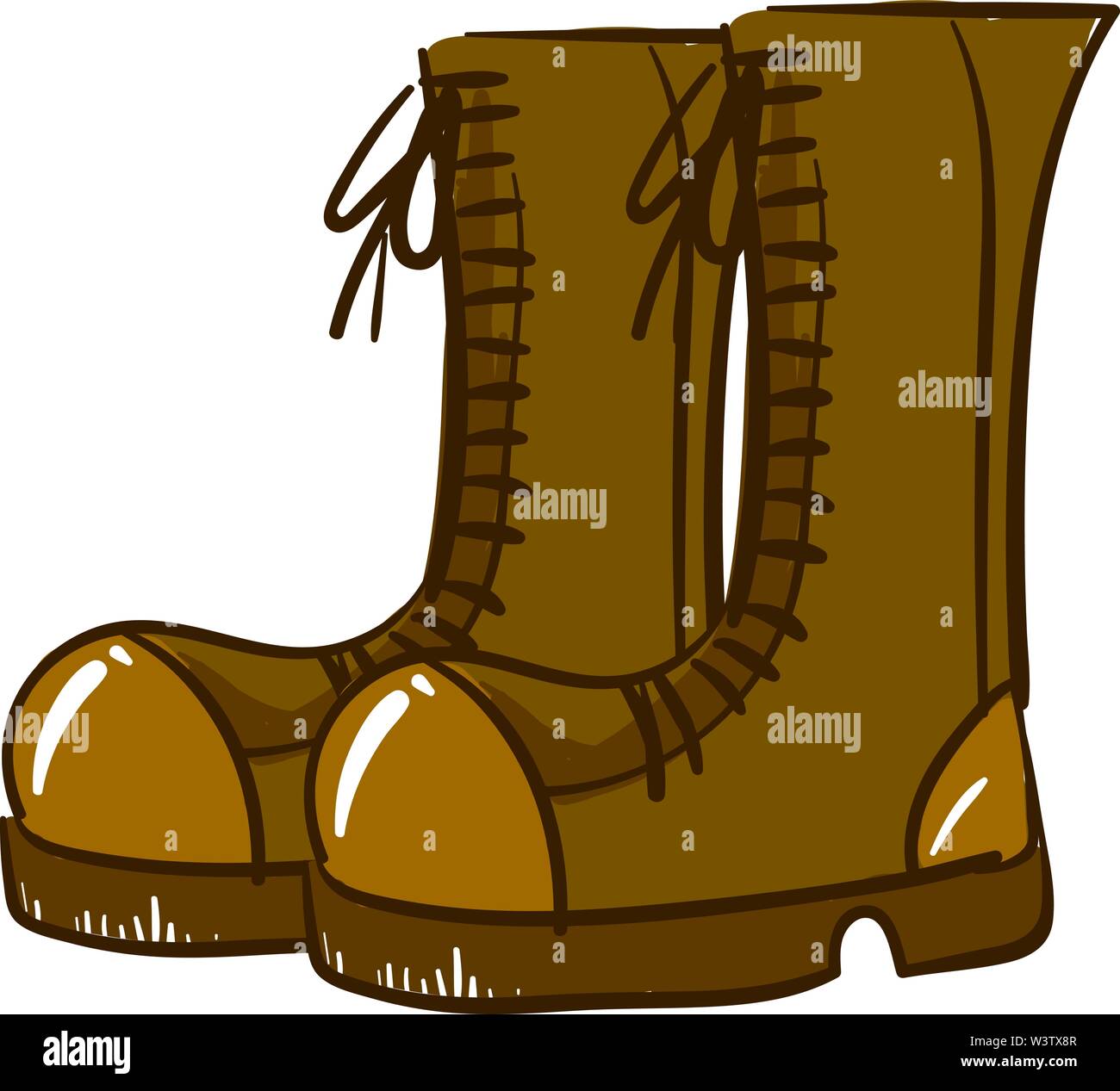 Pair of brown boots hi-res stock photography and images - Alamy