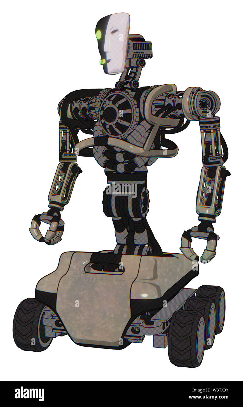 Mech containing elements: humanoid face mask, two-face black white mask ...