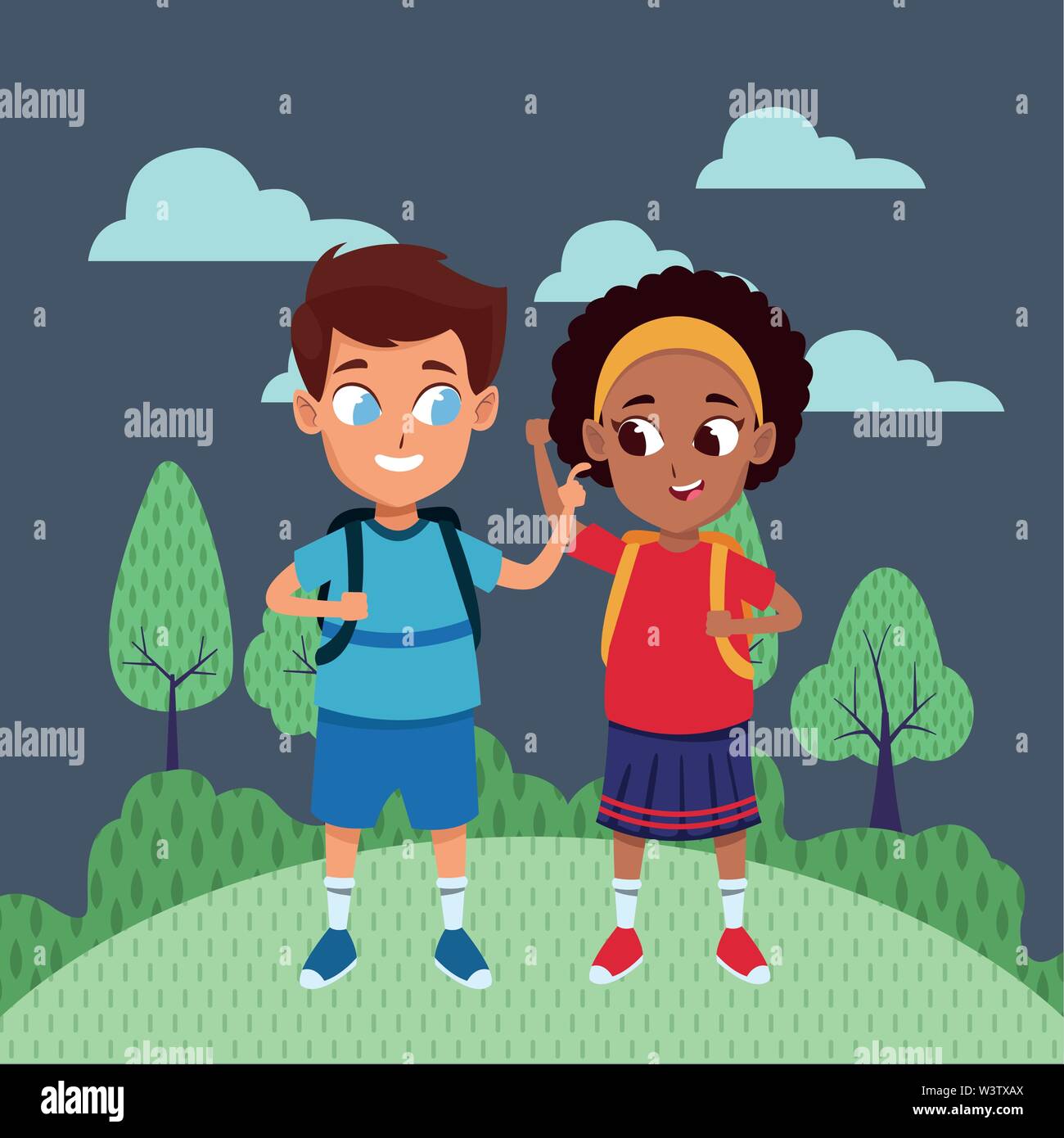 adorable cute children childhood cartoon Stock Vector Image & Art - Alamy