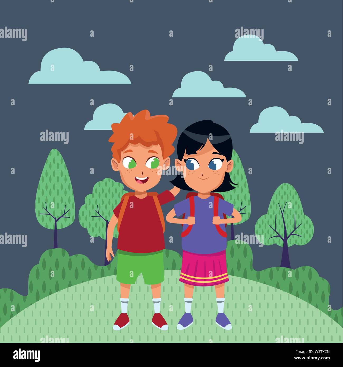 adorable cute children childhood cartoon Stock Vector Image & Art - Alamy