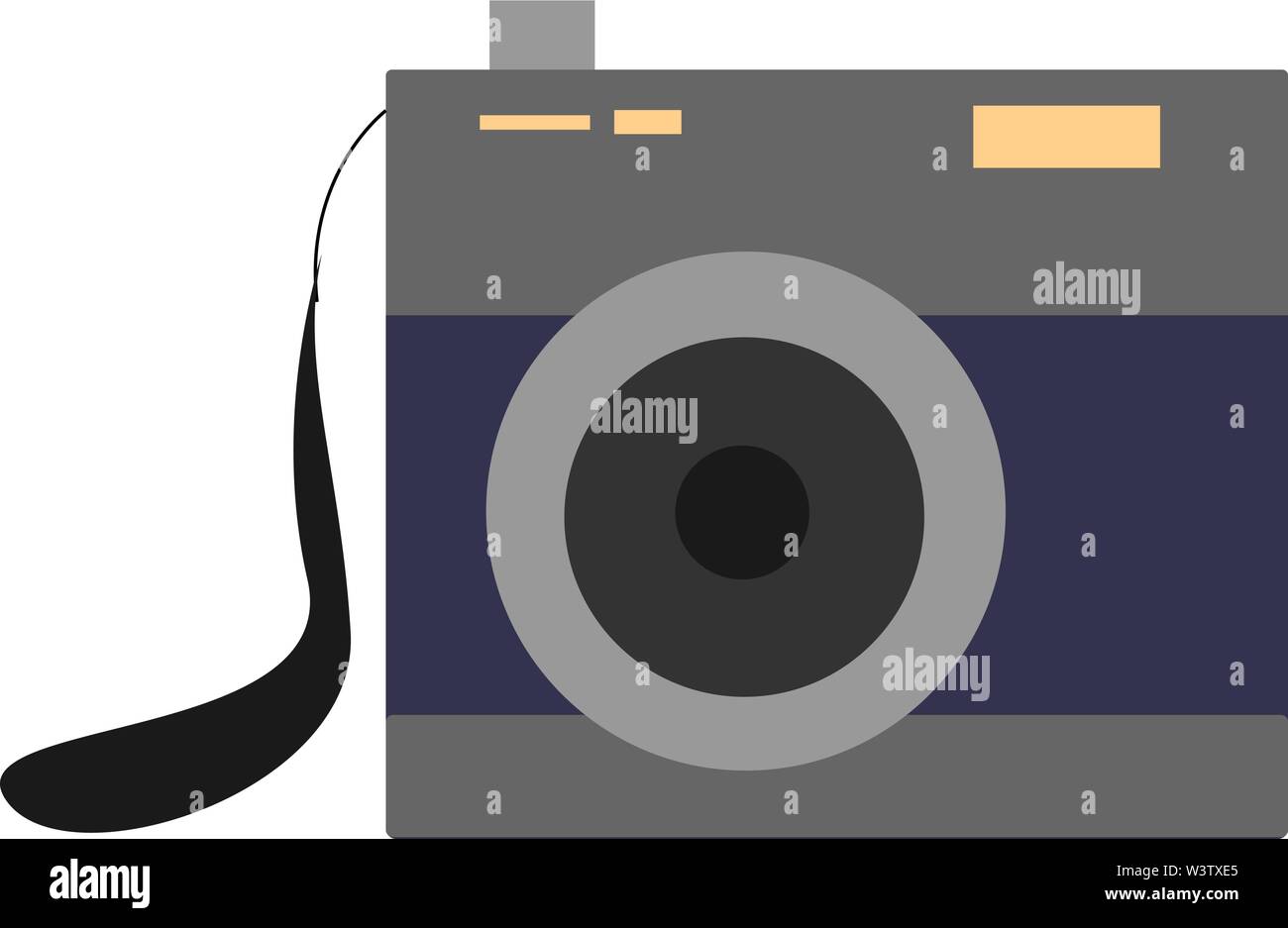 Old camera, illustration, vector on white background Stock Vector Image ...