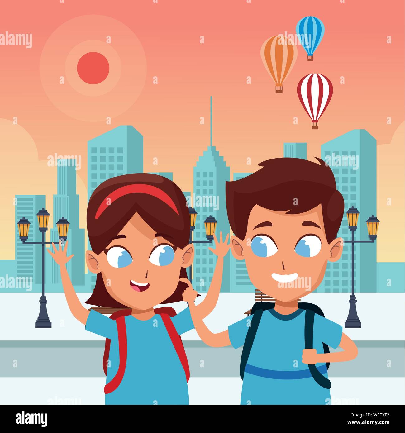 adorable cute children childhood cartoon Stock Vector Image & Art - Alamy