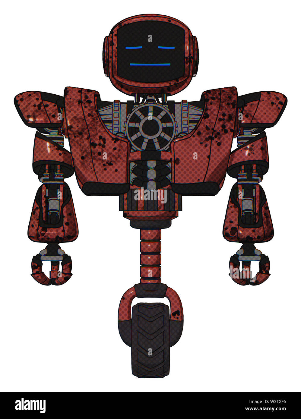 Mech containing elements: digital display head, sleeping face, heavy ...
