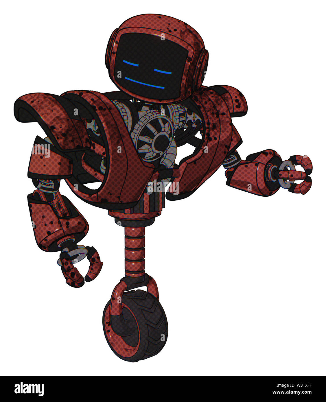 Mech containing elements: digital display head, sleeping face, heavy ...