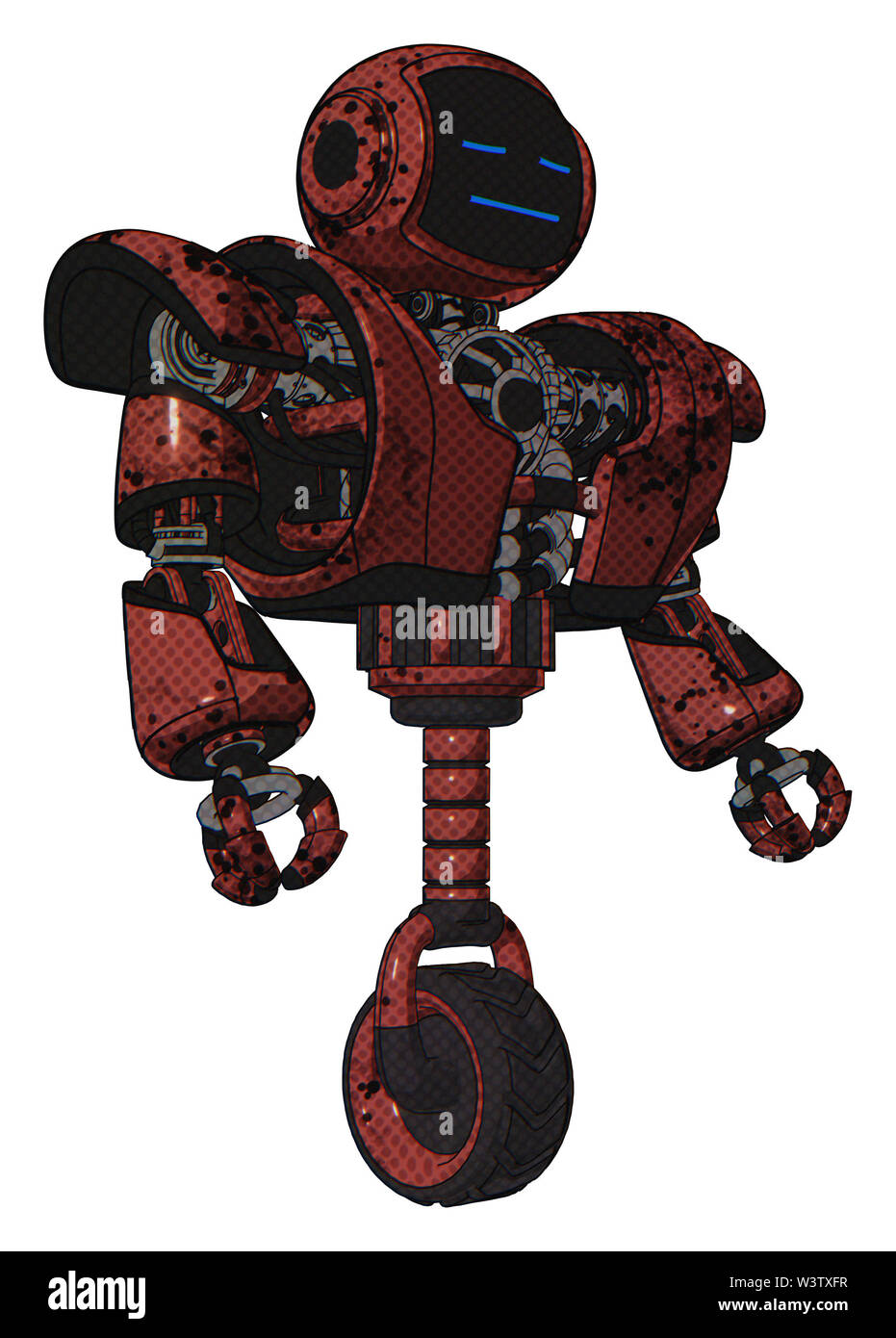 Mech containing elements: digital display head, sleeping face, heavy ...