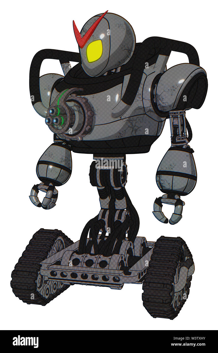 Android containing elements: grey alien style head, yellow eyes, heavy ...