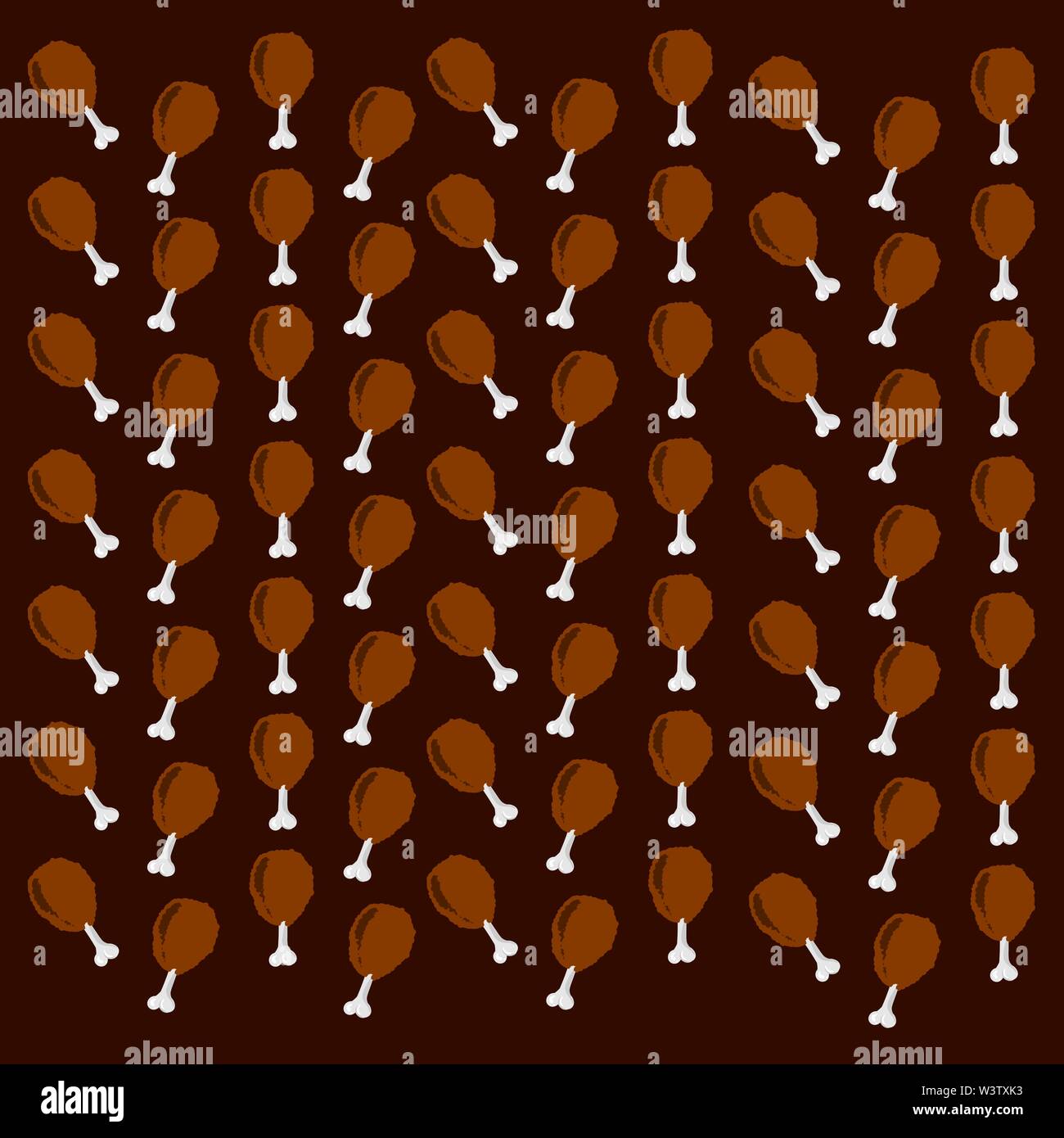 Chicken leg background, illustration, vector on white background Stock ...