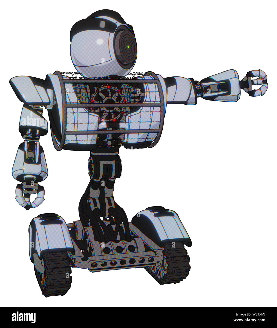 Automaton containing elements: green dot eye corn row plastic hair ...