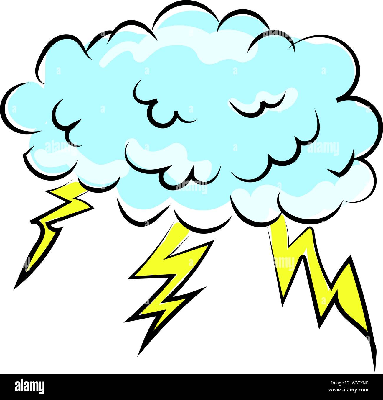 Thunder storm illustration hi-res stock photography and images - Alamy
