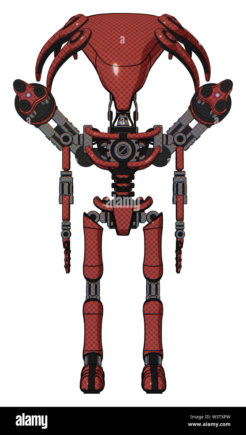 Mech containing elements: flat elongated skull head, light chest ...
