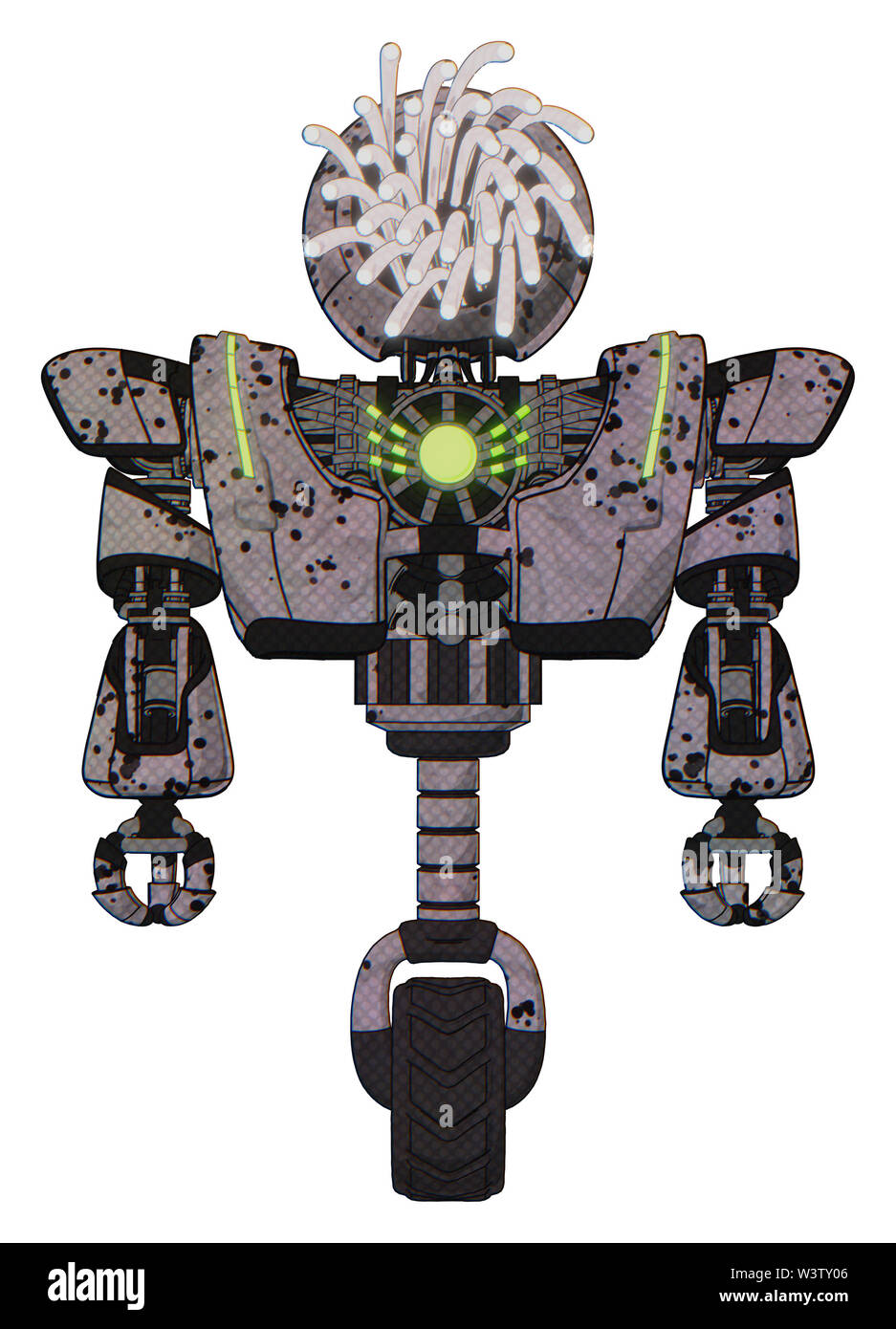 Mech containing elements: round fiber optic connectors head, heavy ...