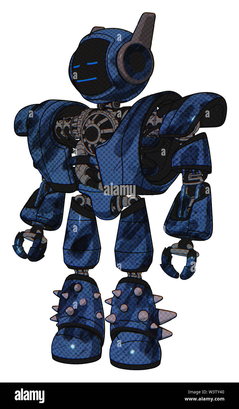 Mech containing elements: digital display head, sleeping face, winglets ...