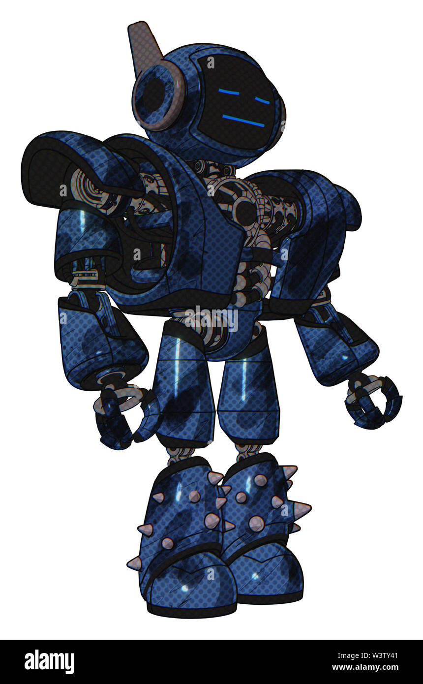 Mech containing elements: digital display head, sleeping face, winglets ...