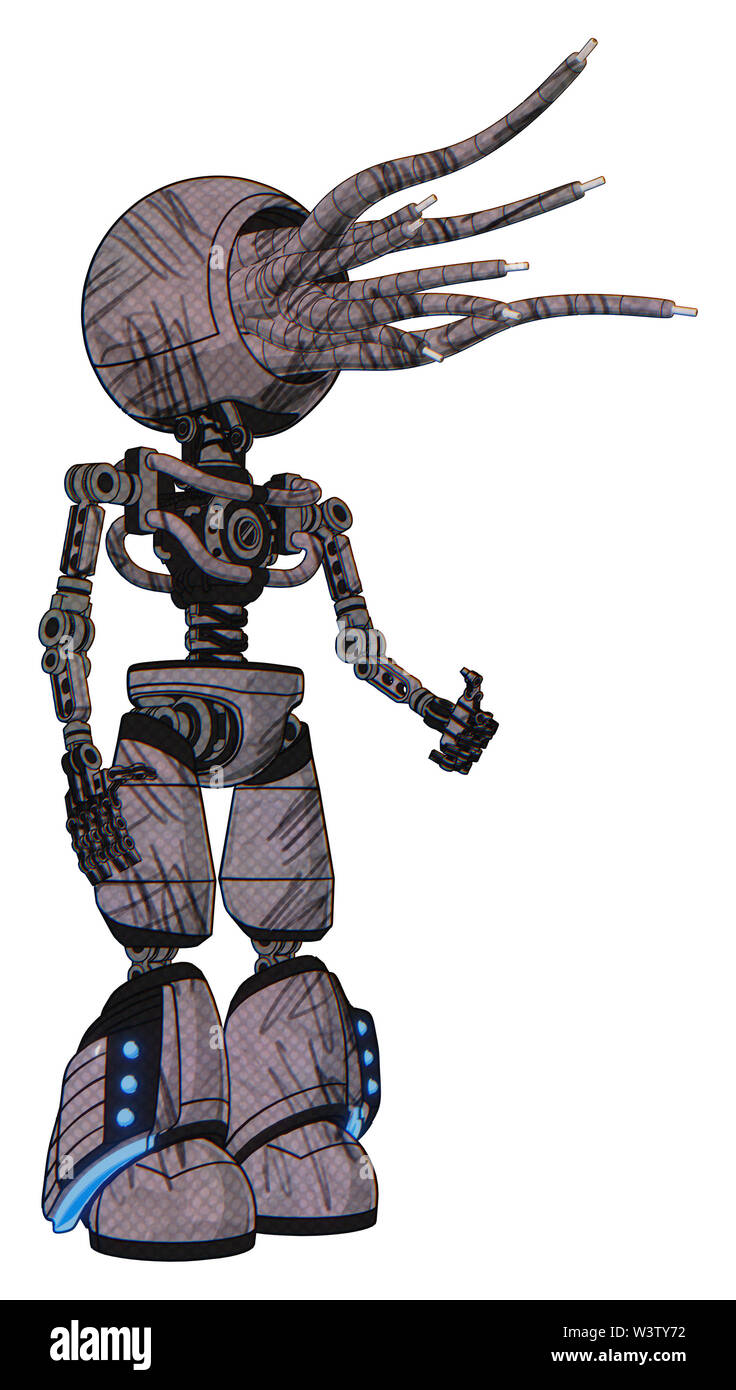 Bot containing elements: jellyfish style head fiber optic tentacles ...