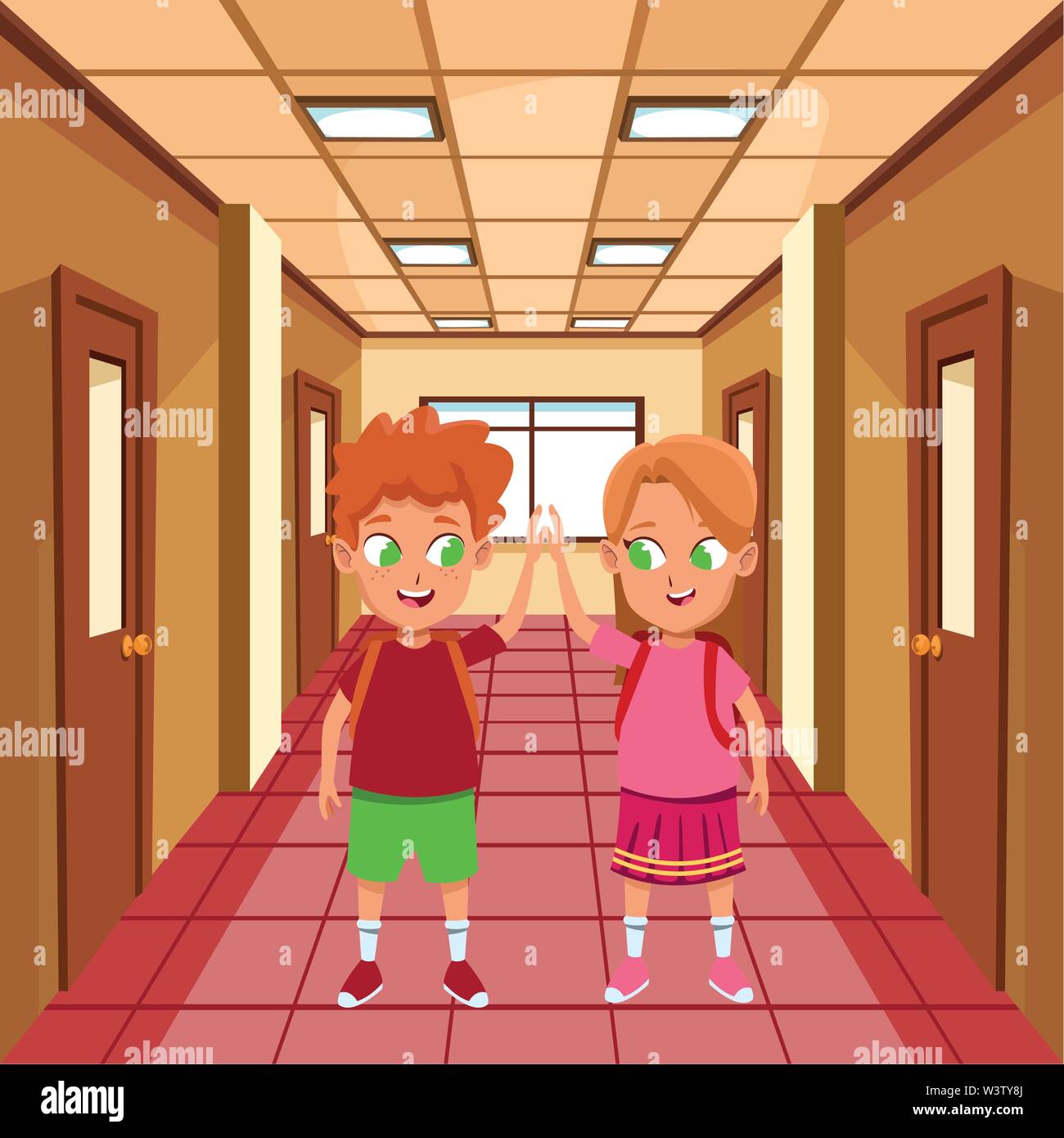 adorable cute children childhood cartoon Stock Vector Image & Art - Alamy