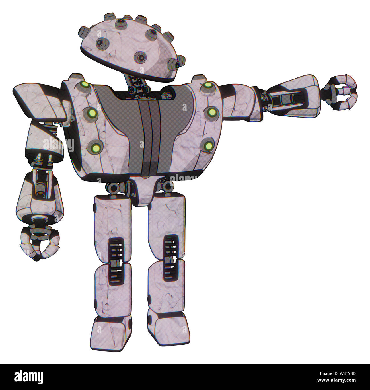 Robot containing elements: plughead dome design, heavy upper chest ...