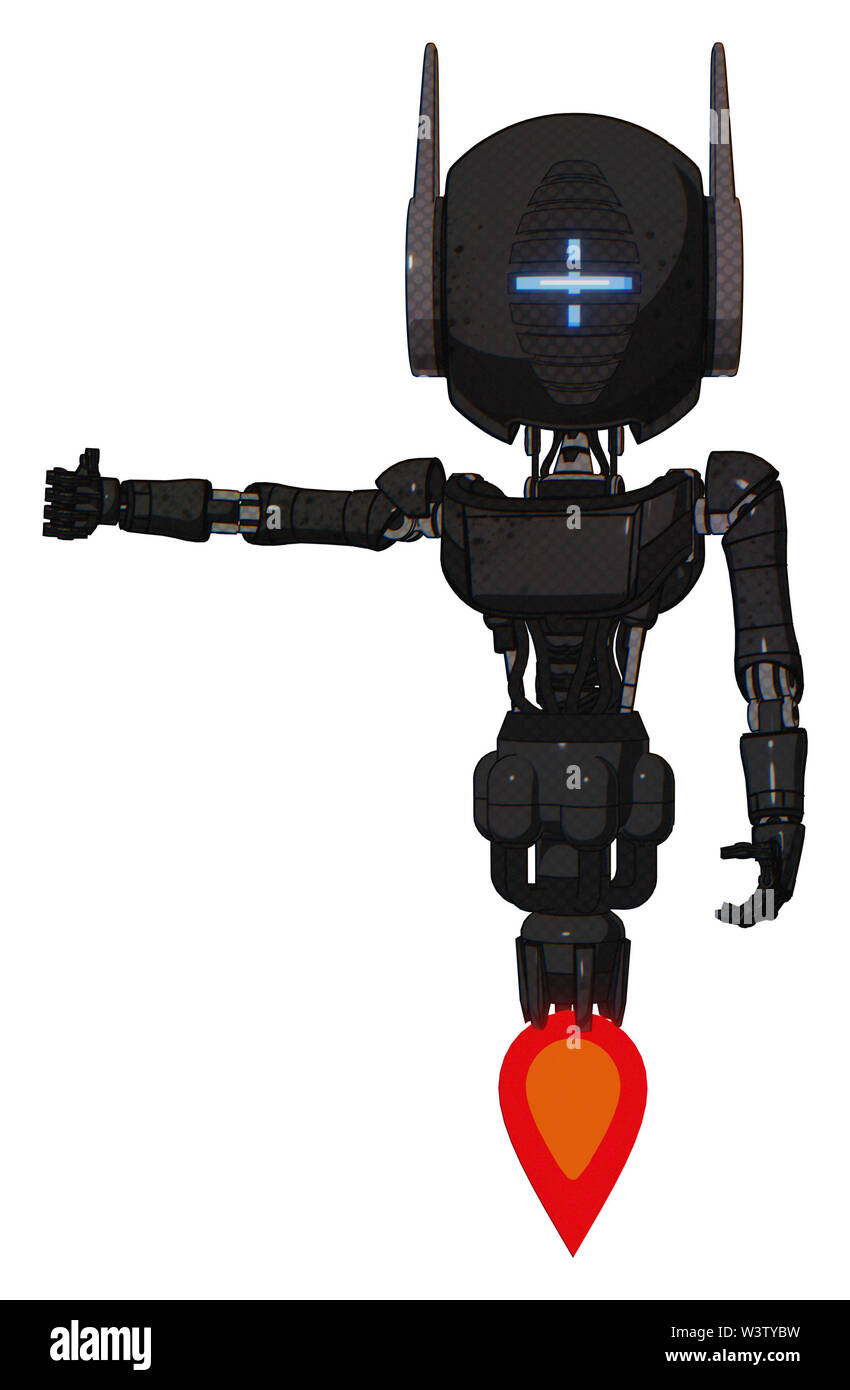 Cyborg containing elements: round head, vertical cyclops visor, head ...