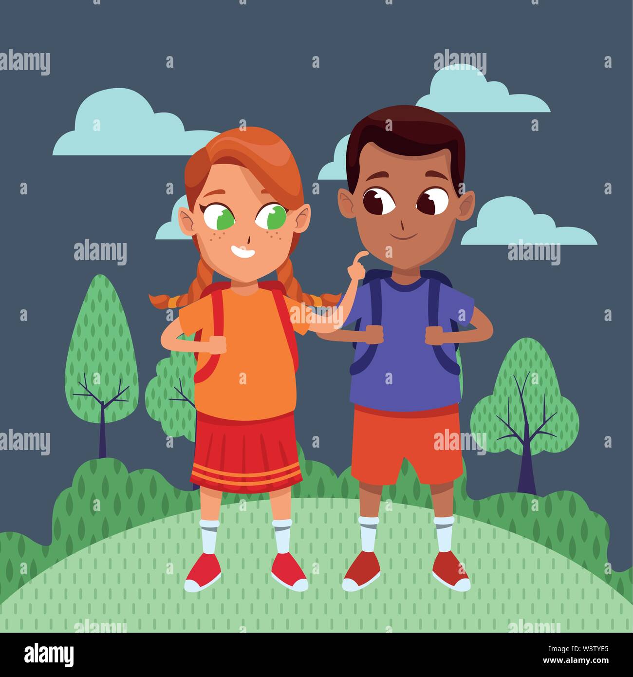 adorable cute children childhood cartoon Stock Vector Image & Art - Alamy