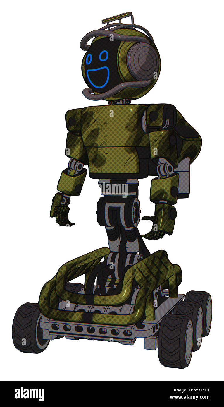 Cyborg containing elements: digital display head, wide smile, led and ...