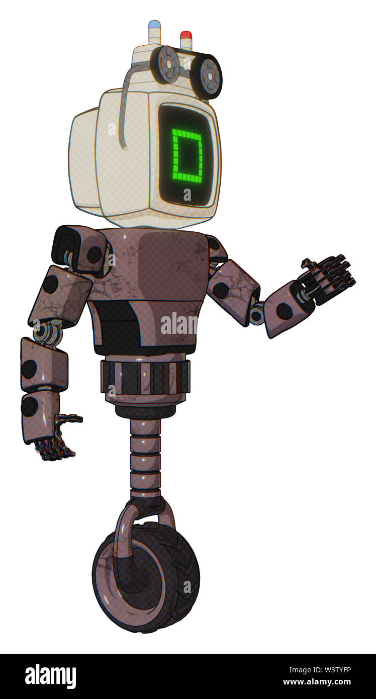 Automaton containing elements: old computer monitor, pixel square ...