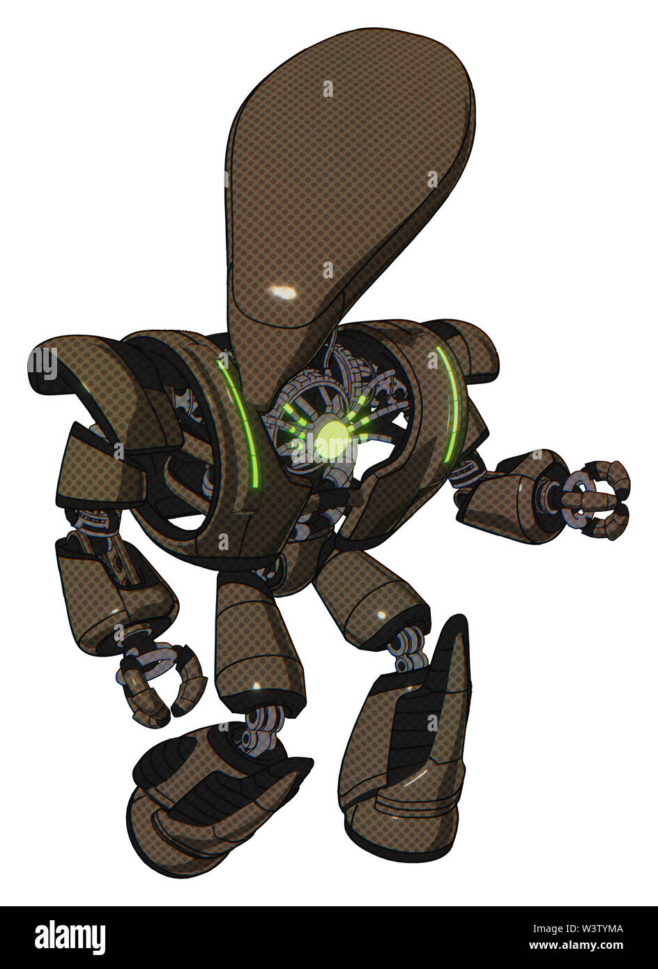 Mech containing elements: flat elongated skull head, heavy upper chest ...