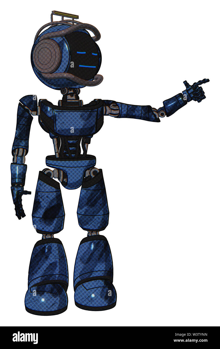 Mech containing elements: digital display head, sleeping face, led and ...