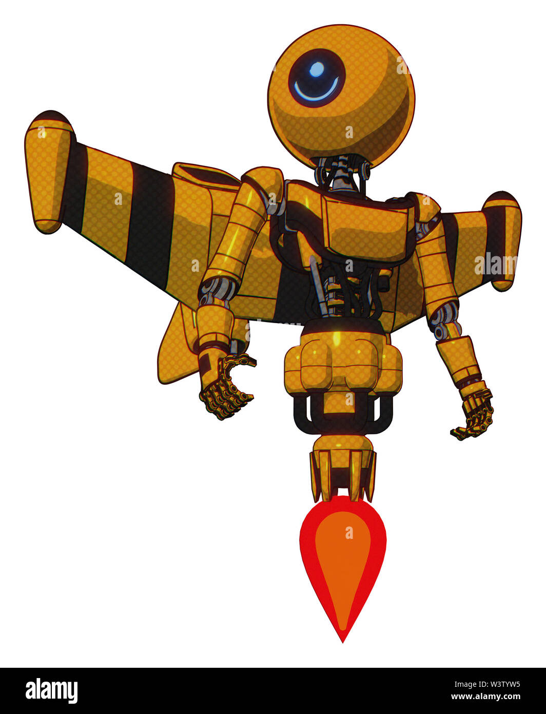 Mech containing elements: dual retro camera head, round happy cyclops ...