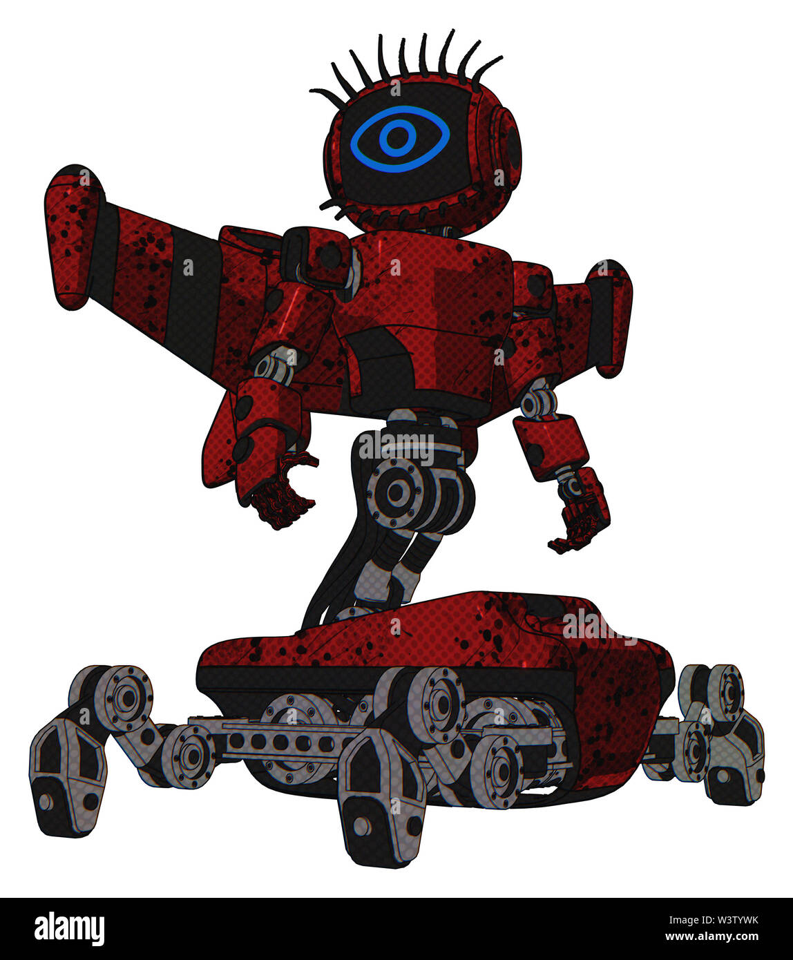 Bot containing elements: digital display head, large eye, eye lashes ...