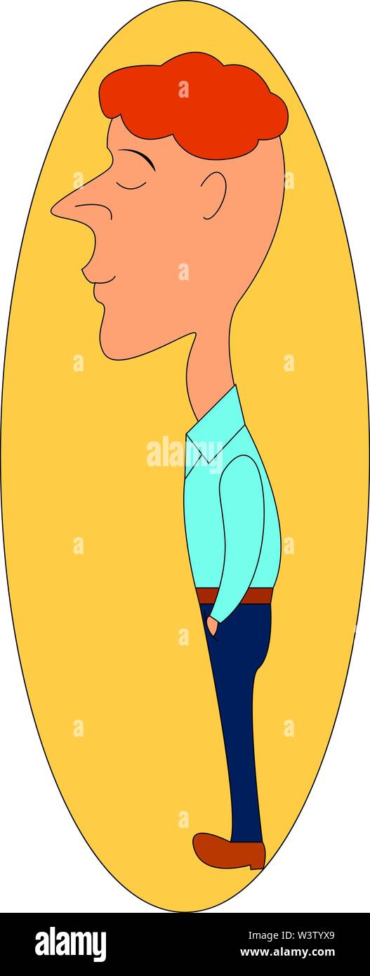 Figure of a man, illustration, vector on white background Stock Vector ...