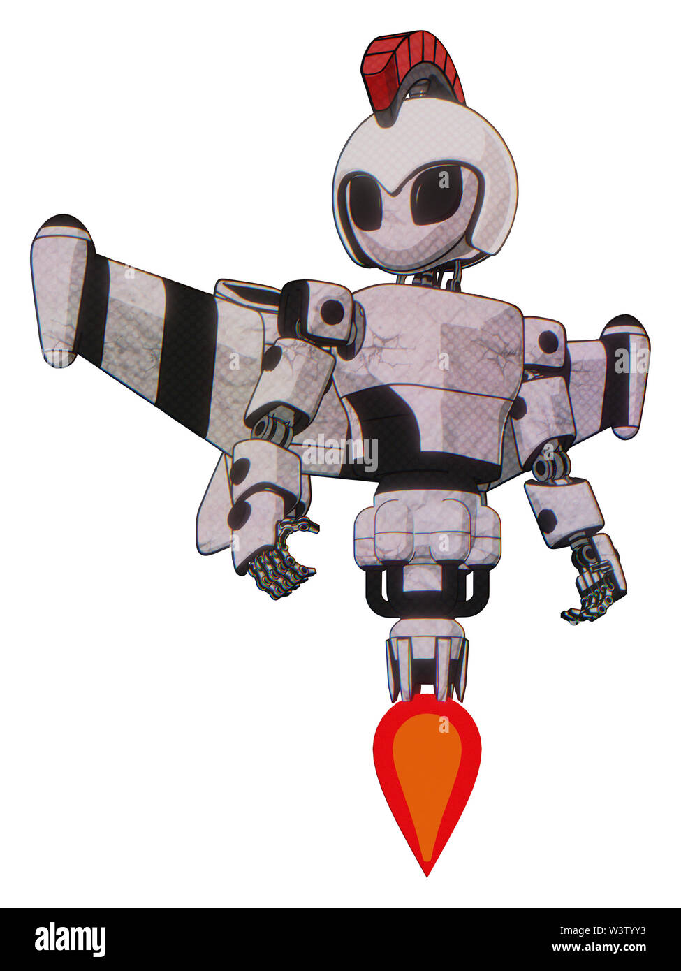 Cyborg containing elements: grey alien style head, black eyes, galea ...