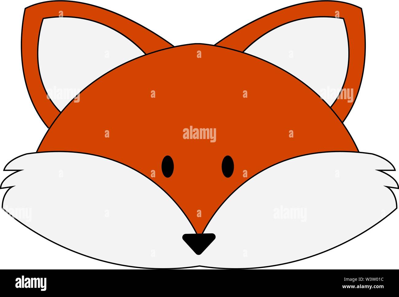 Vector image fox on Cut Out Stock Images & Pictures - Alamy