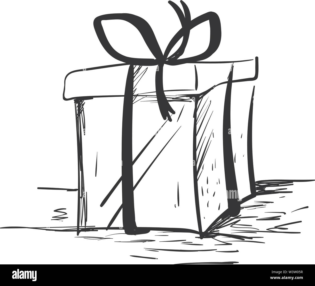 Gift drawing, illustration, vector on white background Stock Vector ...