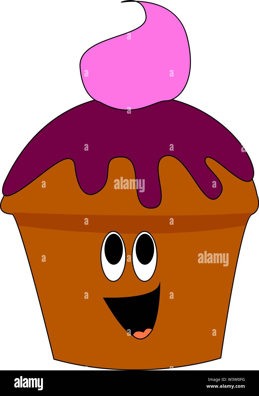 Cute cartoon pie slice Stock Vector Images - Alamy