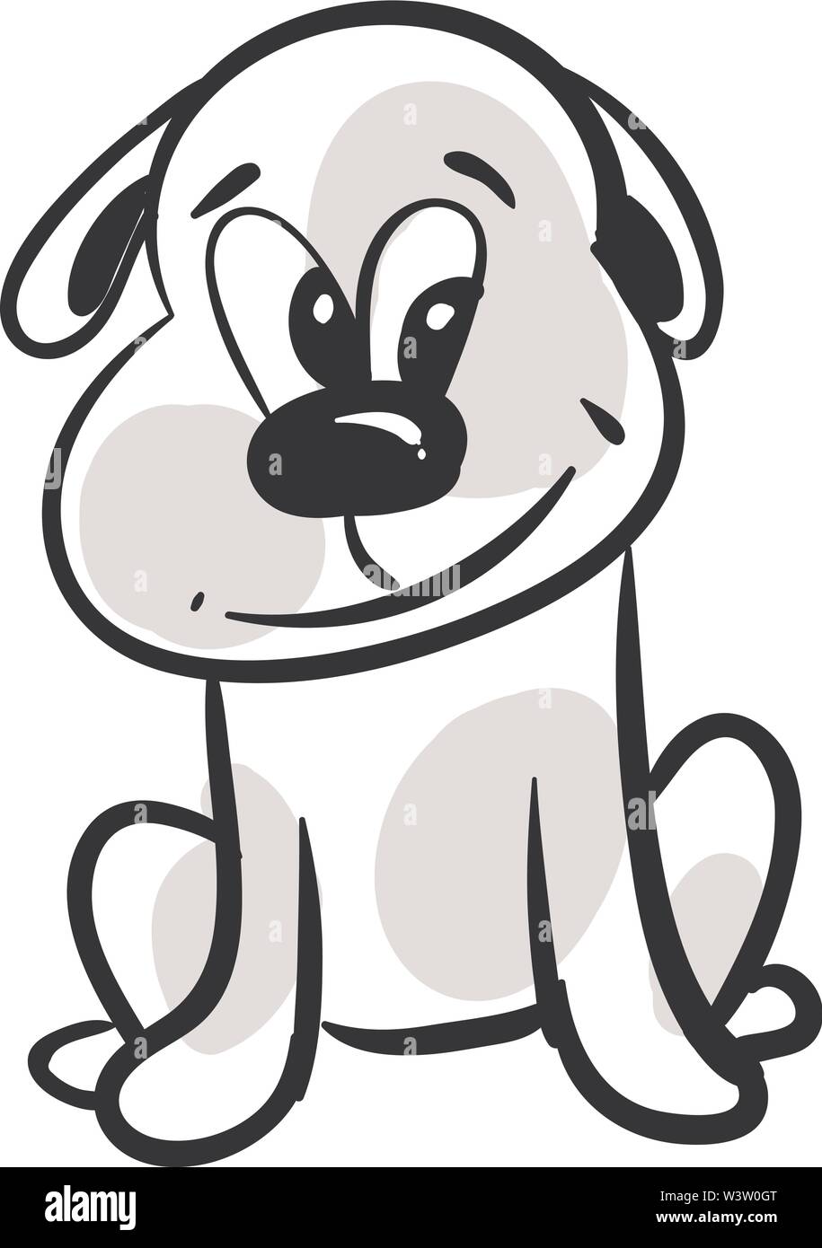Cute happy dog on Stock Vector Images - Alamy