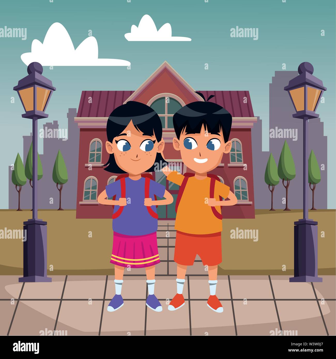 adorable cute children childhood cartoon Stock Vector Image & Art - Alamy