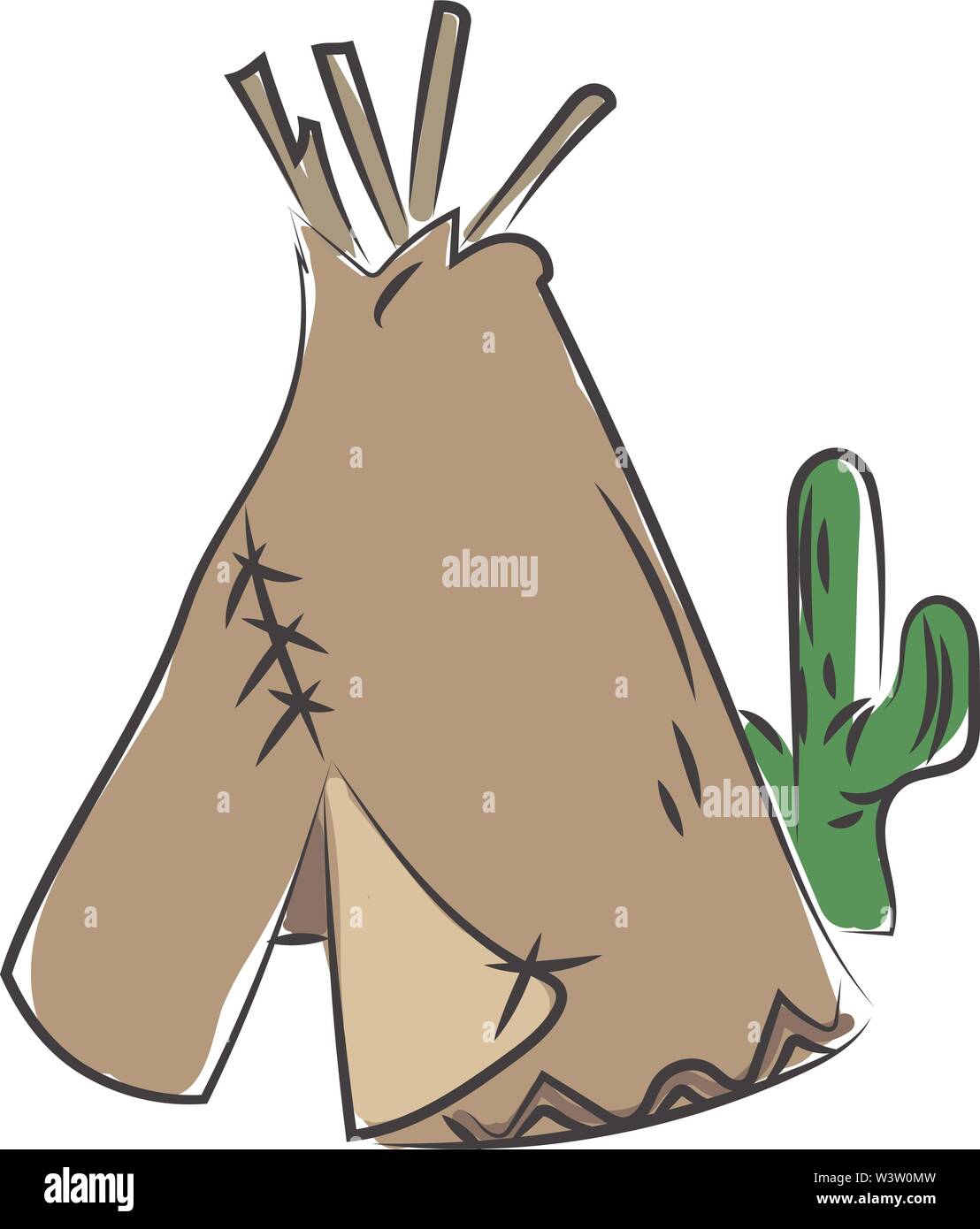 Native american camp Stock Vector Images - Alamy