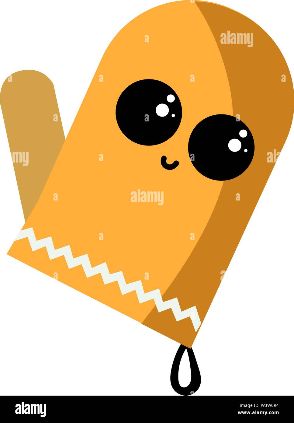 Cute kitchen glove, illustration, vector on white background Stock ...