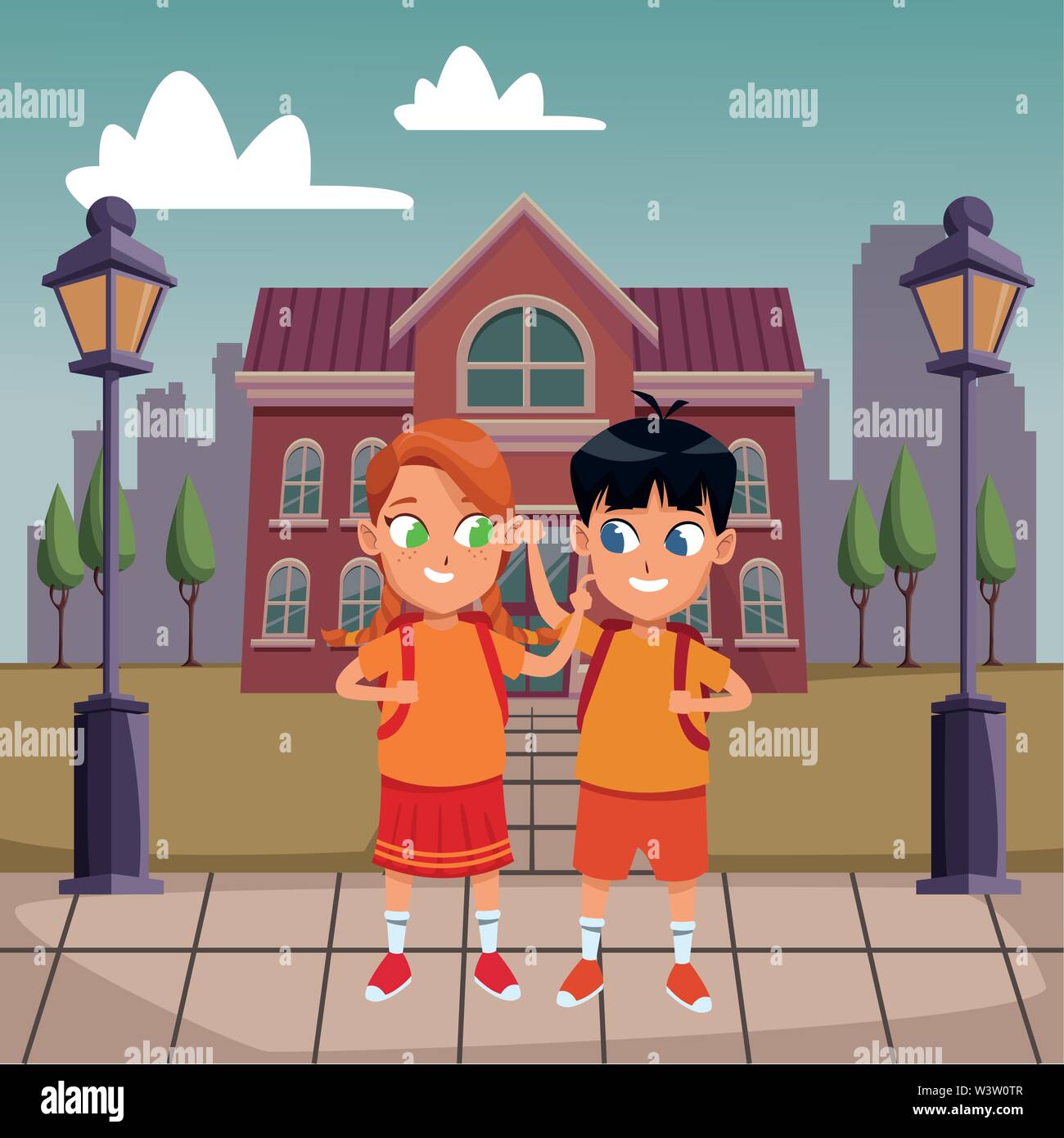 adorable cute children childhood cartoon Stock Vector Image & Art - Alamy