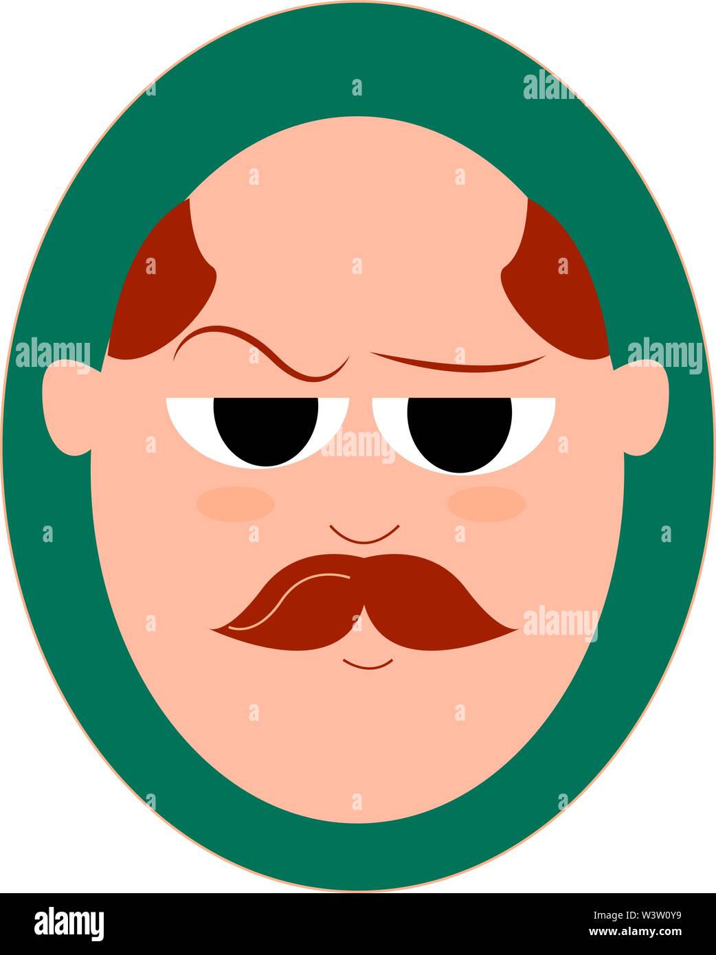 Angry man, illustration, vector on white background Stock Vector Image ...