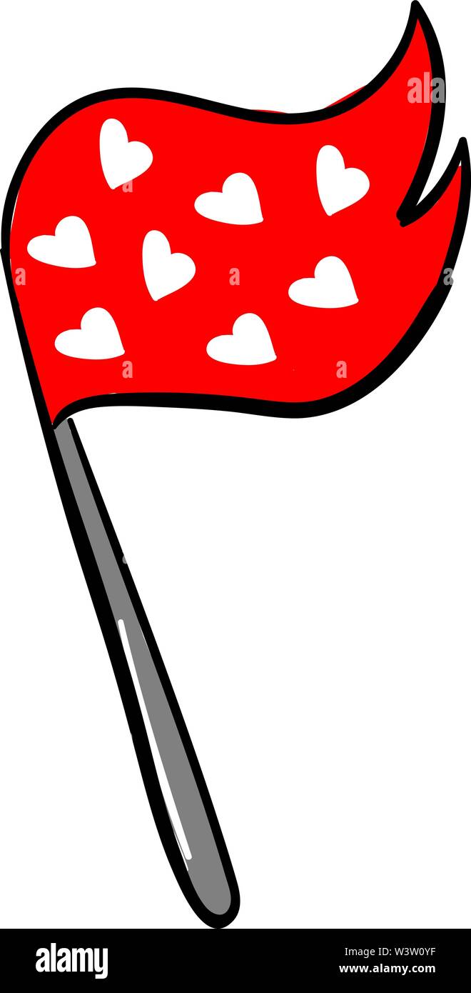 Romantic flag, illustration, vector on white background Stock Vector ...