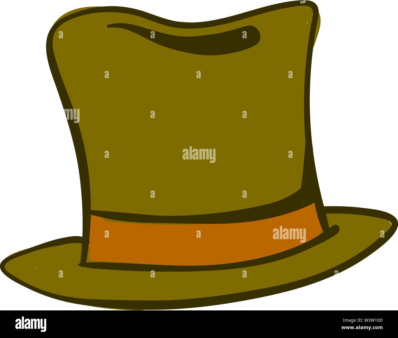 Green hat, illustration, vector on white background Stock Vector Image ...