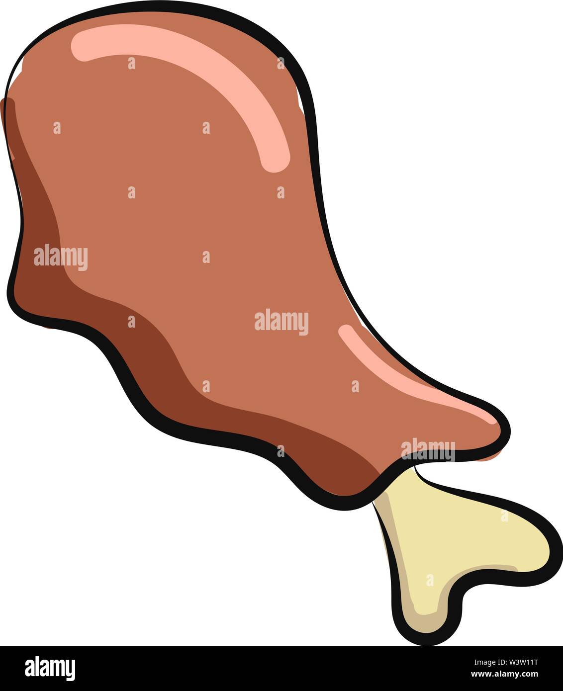 Chicken meat, illustration, vector on white background Stock Vector ...