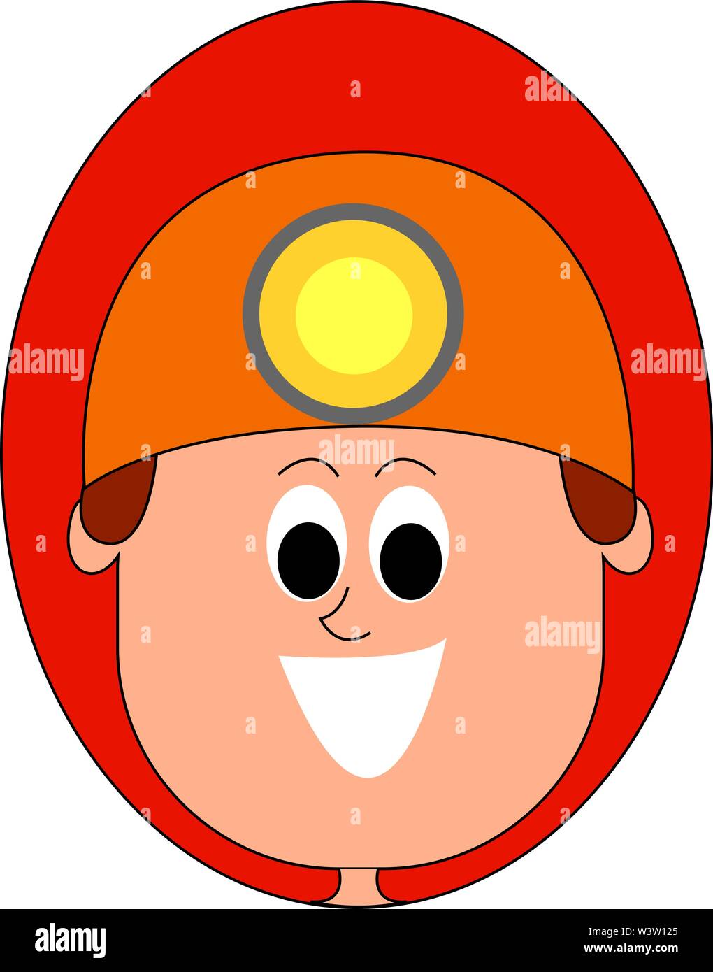 Happy miner, illustration, vector on white background Stock Vector ...