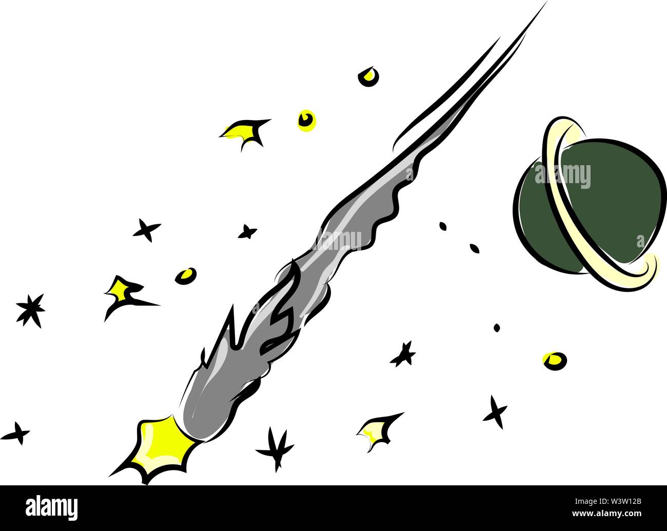 Space meteorite Stock Vector Images - Alamy