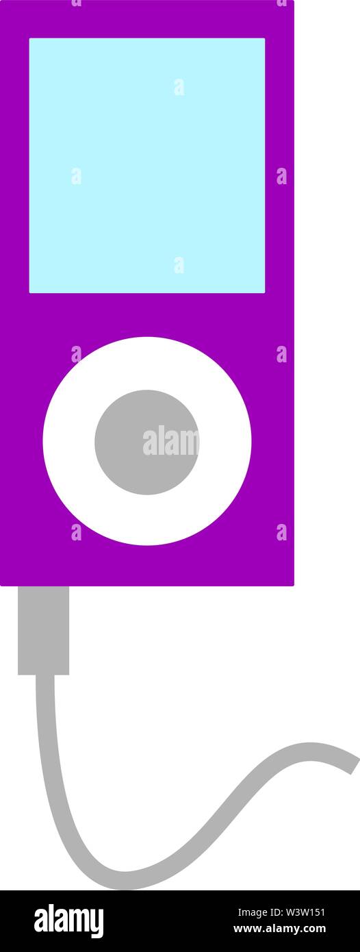 Mp3 player, illustration, vector on white background Stock Vector Image ...