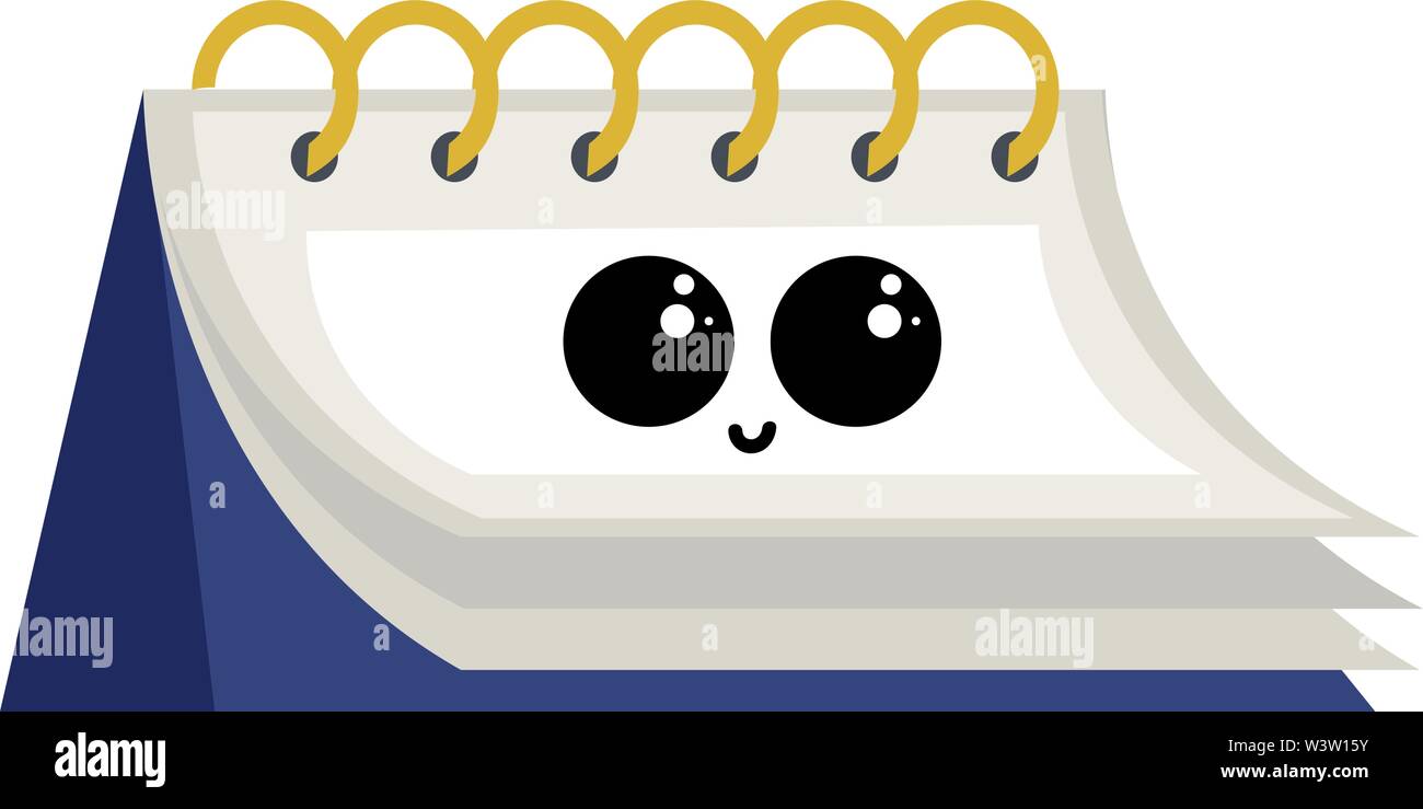 Cute calendar, illustration, vector on white background Stock Vector ...